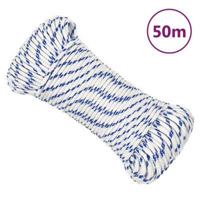 Berkfield Boat Rope White 5 mm 50 m Polypropylene
