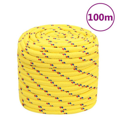 Berkfield Boat Rope Yellow 16 mm 100 m Polypropylene