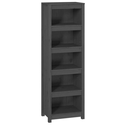 Berkfield Book Cabinet Grey 50x35x154 cm Solid Wood Pine