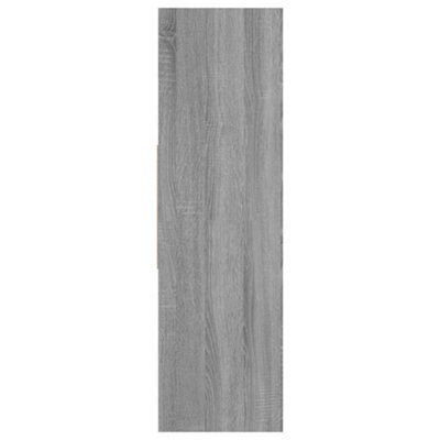 Berkfield Book Cabinet Grey Sonoma 97.5x29.5x100 cm Engineered Wood