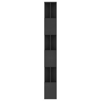 Berkfield Book Cabinet/Room Divider Black 80x24x192 cm Engineered Wood