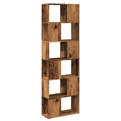 Berkfield Book Cabinet/Room Divider Old Wood 60x24x186 cm