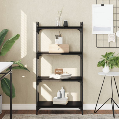 Berkfield Bookcase 4-Tier Black 60x30x120 cm Engineered Wood