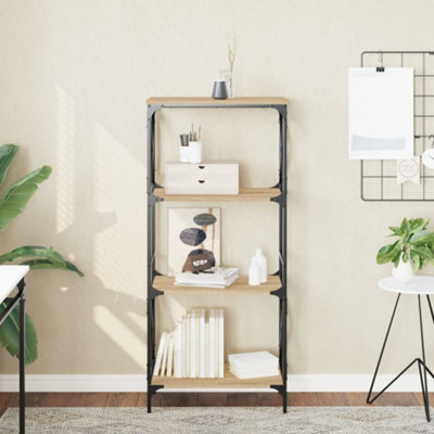 Berkfield Bookcase 4-Tier Sonoma Oak 59x35x132 cm Engineered Wood