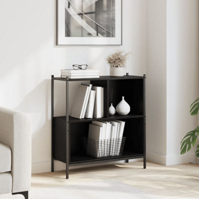 Berkfield Bookcase Black 72x28x77.5 cm Engineered Wood