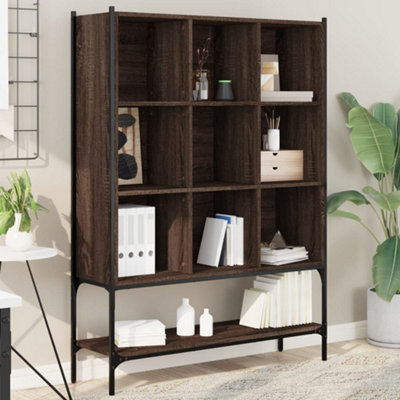 Berkfield Bookcase Brown Oak 102x30x141.5 cm Engineered Wood