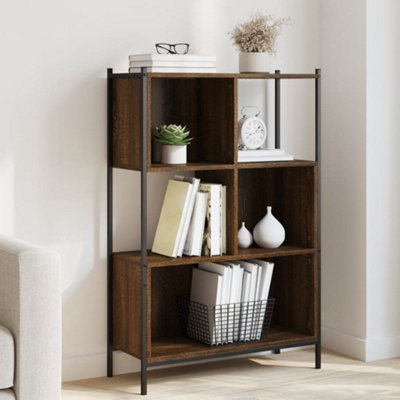 Berkfield Bookcase Brown Oak 72x28x109 cm Engineered Wood