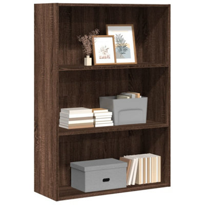 Berkfield Bookcase Brown Oak 80x30x114 cm Engineered Wood