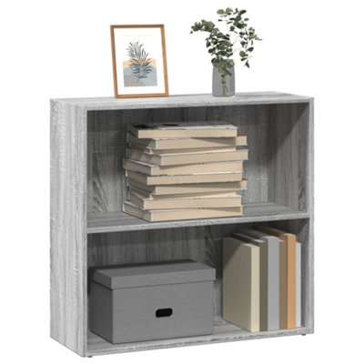 Berkfield Bookcase Grey Sonoma 80x30x77 cm Engineered Wood
