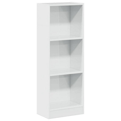 Berkfield Bookcase High Gloss White 40x24x109 cm Engineered Wood