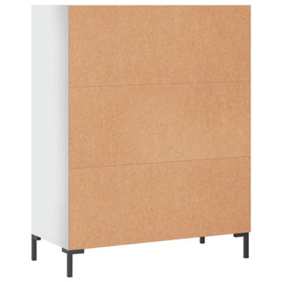 Berkfield Bookcase High Gloss White 69.5x32.5x90 cm Engineered Wood