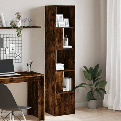Berkfield Bookcase Smoked Oak 40x36x189 cm Engineered Wood