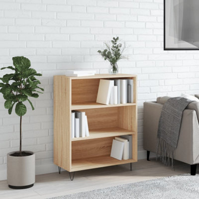 Berkfield Bookcase Sonoma Oak 69.5x32.5x90 cm Engineered Wood | DIY at B&Q