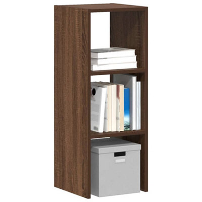 Berkfield Bookcase Stackable Brown Oak 30x30x80 cm Engineered Wood