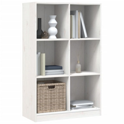 Berkfield Bookcase White 70x33x110 cm Solid Wood Pine