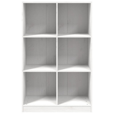 Berkfield Bookcase White 70x33x110 cm Solid Wood Pine