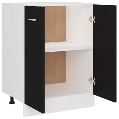 Berkfield Bottom Cabinet Black 60x46x81.5 cm Engineered Wood