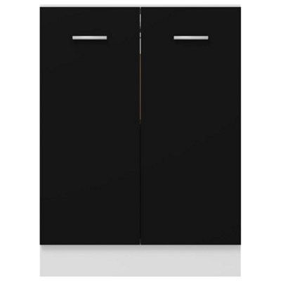 Berkfield Bottom Cabinet Black 60x46x81.5 cm Engineered Wood