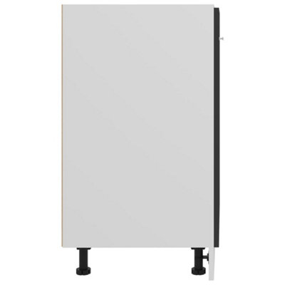 Berkfield Bottom Cabinet Black 60x46x81.5 cm Engineered Wood