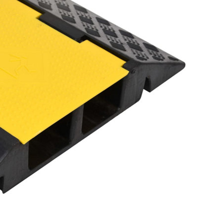 Berkfield Cable Protector Ramp with 2 Channels 90 cm Rubber