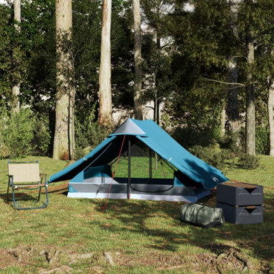 Berkfield Camping Tent 2-Person Blue Waterproof