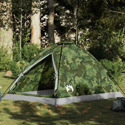 Berkfield Camping Tent Dome 2-Person Camouflage Waterproof