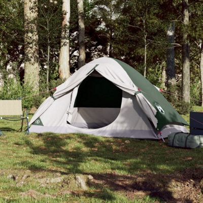 Berkfield Camping Tent Dome 2-Person Green Waterproof