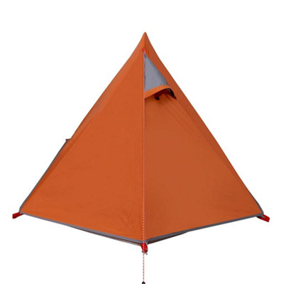 Berkfield Camping Tent Dome 2-Person Grey and Orange Waterproof