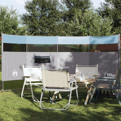 Berkfield Camping Windbreak Blue 366x152x152 cm Waterproof