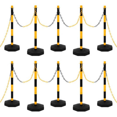 Berkfield Chain Post Set with 10 m Plastic Chain