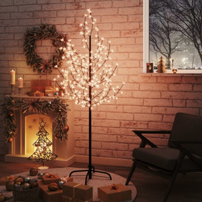 Berkfield Cherry Blossom LED Tree Warm White 200 LEDs 180 cm | DIY at B&Q