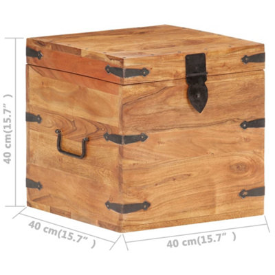 Berkfield Chest 40x40x40 cm Solid Acacia Wood