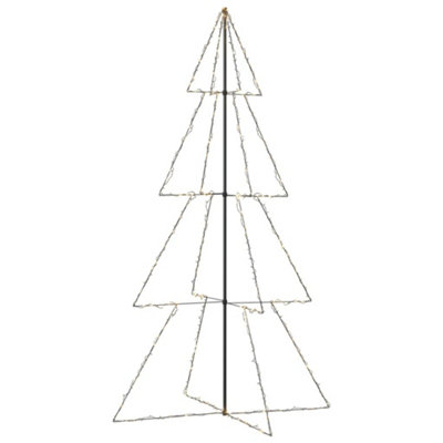 Berkfield Christmas Cone Tree 360 LEDs Indoor and Outdoor 143x250 cm ...