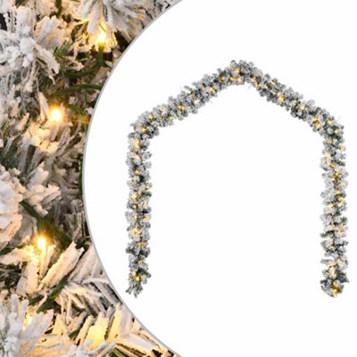 Berkfield Christmas Garland with LED Lights Green 20 m PVC