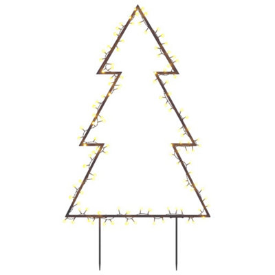 Berkfield Christmas Light Decoration with Spikes Tree 115 LEDs 90 cm