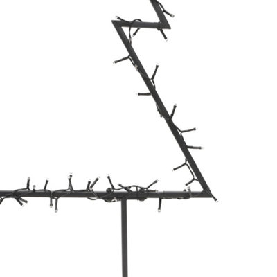 Berkfield Christmas Light Decoration with Spikes Tree 80 LEDs 60 cm