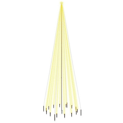 Berkfield Christmas Tree with Spike Warm White 1134 LEDs 800 cm