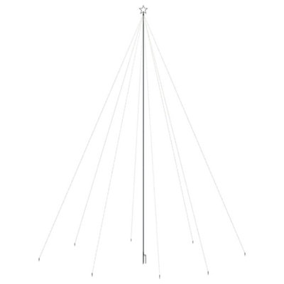 Berkfield Christmas Tree with Spike Warm White 1134 LEDs 800 cm
