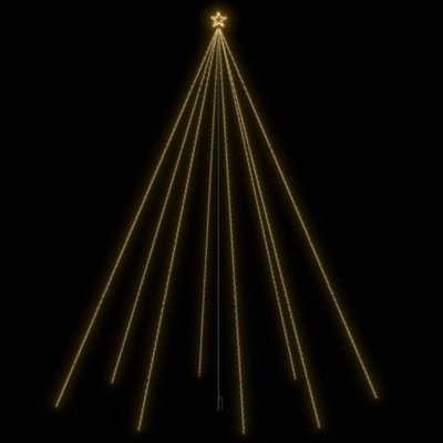 Berkfield Christmas Tree with Spike Warm White 1134 LEDs 800 cm