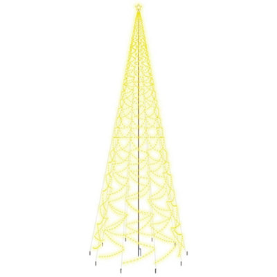 Berkfield Christmas Tree with Spike Warm White 3000 LEDs 800 cm