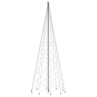 Berkfield Christmas Tree with Spike Warm White 3000 LEDs 800 cm