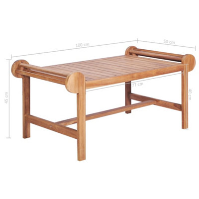 Berkfield Coffee Table 100x50x45 cm Solid Teak