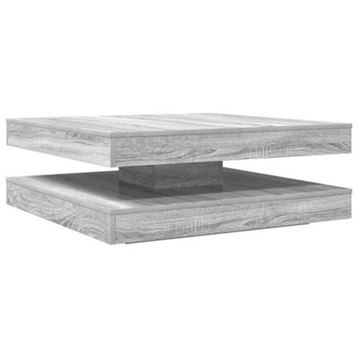 Berkfield Coffee Table 360-Degree Rotatable Grey Sonoma 90x90x34.5 cm