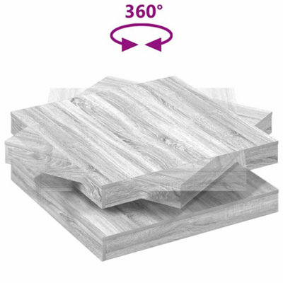 Berkfield Coffee Table 360-Degree Rotatable Grey Sonoma 90x90x34.5 cm