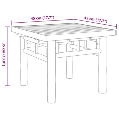 Berkfield Coffee Table 45x45x35 cm Bamboo