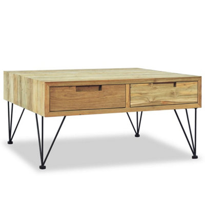 Berkfield Coffee Table 80x80x40 cm Solid Teak