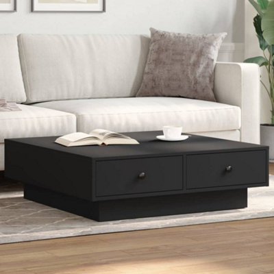 Berkfield Coffee Table Black 90x90x28 cm Engineered Wood
