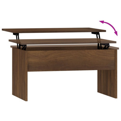 Berkfield Coffee Table Brown Oak 80x50.5x41.5 cm Engineered Wood