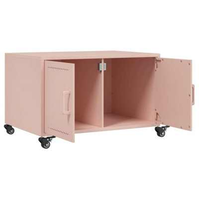 Berkfield Coffee Table Pink 68x50x43.5 cm Steel
