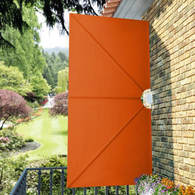 Berkfield Collapsible Terrace Side Awning Terracotta 300x150 cm